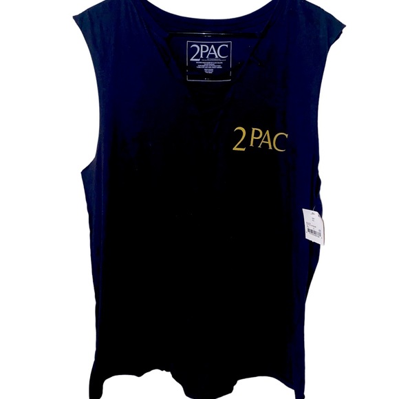 2pac | Tops | 2pac Dont Ask Me Tattoo Graphic Lace Up Tank Xl | Poshmark
